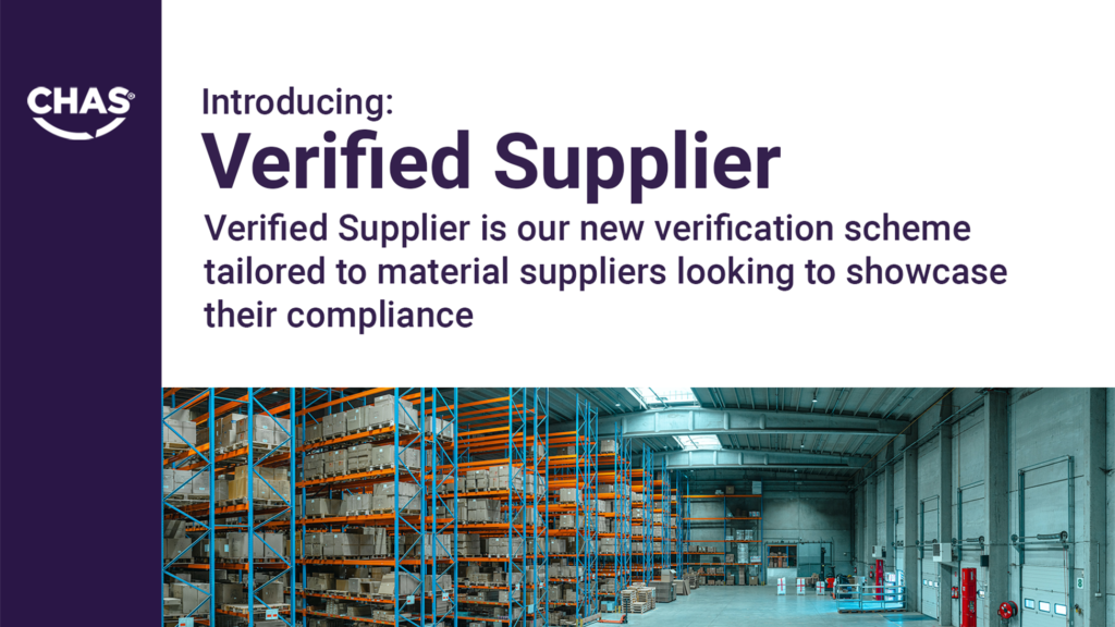 Verified Supplier: Verification for Material Suppliers | CHAS - CHAS